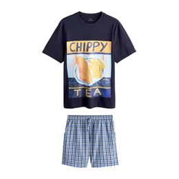 next Pyjama 'Frankie Thorp' Herren Gr&ouml;&szlig;e XXL navy / curry / schwarz / wei&szlig;