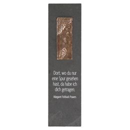 Schiefertafel - Spuren im Sand mit Wandaufh&auml;ngung (1 St&uuml;ck)