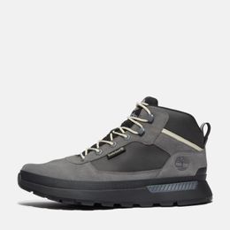 Timberland Herren Schn&uuml;rboots "FIELD TREKKERMID LACE UP SNEAKER", Gr. 43md grau nubuck w dk blau, Leder, Schuhe, Winterschuhe, Sneakerboots,