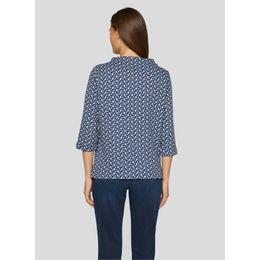 Rabe Damen 3/4-Arm-Shirtpazifik, Gr. 52, bedruckt, Web, Obermaterial: 70% Polyester, 28% Viskose, 2% Elasthan, Shirts, mit All-Over Print