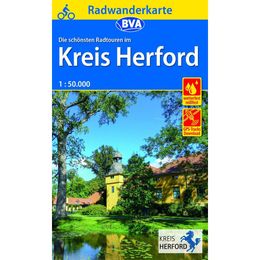Radwanderkarte BVA Radwandern im Kreis Herford 1:50.000