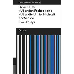 &raquo;&Uuml;ber den Freitod&laquo; und &raquo;&Uuml;ber die Unsterblichkeit der Seele&laquo;