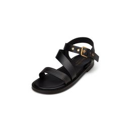 Marc O'Polo MARC O'POLO Damen Sandale "aus edlem Rindleder", Gr. 39, schwarz, Obermaterial: 100% Leder, unifarben, Schuhe