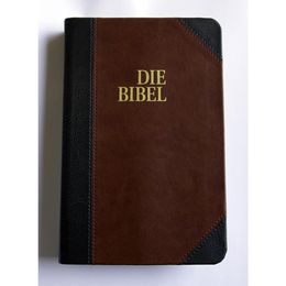 Schlachter 2000 Bibel - Taschenausgabe (Softcover, grau/braun, Goldschnitt)