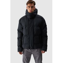 4F Herren Steppjacke, schwarz, Gr. L, unifarben, Steppware, Obermaterial: 100% Polyester. Futter: 100% Polyester. Wattierung: 100% Polyester, Jacken