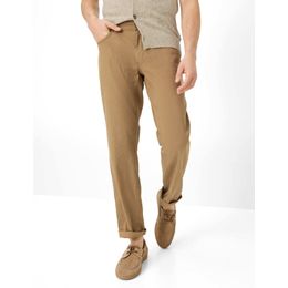Brax Herren Chinohose "Style COOPER", braun, Gr. 42, Web, 67% Leinen, 30% Baumwolle, 3% Elasthan, Hosen