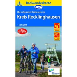 Radwanderkarte BVA Die sch&ouml;nsten Radtouren im Kreis Recklinghausen, 1:50.000, re...