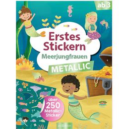 Erstes Stickern Metallic - Meerjungfrauen