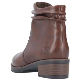 Rieker Damen Stiefelette, Gr. 42, lila, Lederimitat, Schuhe, Boots, Blockabsatz, slouchy Schaft, mit Innenrei&szlig;verschluss