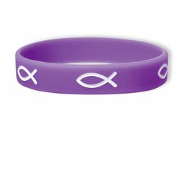 Bekenntnis-Armband &raquo;Ichthys-lila&laquo;