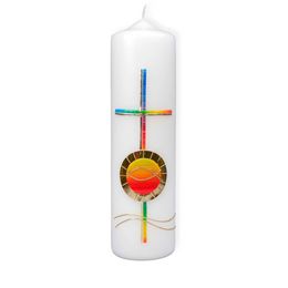 Kerze - Kreuz-Ichthys