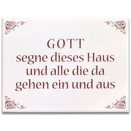 Keramikfliese - Gott segne dieses Haus