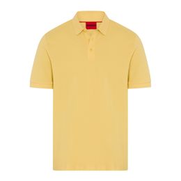 Poloshirt Hugo "Donos", Herren, Gr. S, medium gelb720, Piqu&eacute;, Obermaterial: 100% Baumwolle, unifarben, regular fit normal, Rundhals, B&uuml;ndchen, Shirts Poloshirt, Regular Fit, Baumwoll-Piqu&eacute;