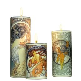 3er-Set Teelichthalter &raquo;Alphonse Mucha&laquo;