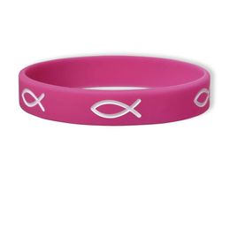 Bekenntnis-Armband &raquo;Ichthys-pink&laquo;