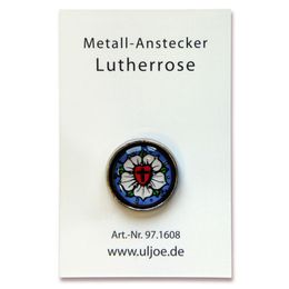 Metall-Anstecker Lutherrose