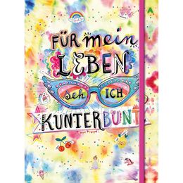 F&uuml;r mein Leben seh ich kunterbunt (Notizbuch No. 2 Emma Flint). DIN A5 punktkari...