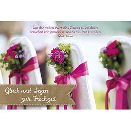 Faltkarte &raquo;Gl&uuml;ck und Segen zur Hochzeit&laquo;