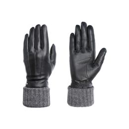 Pearlwood Damen Lederhandschuhe "Lipa", schwarz, festlich, Gr. 7,5, unifarben, Schafsleder, Handschuhe, Touchscreen proofed - mit 10 Fingern bedienbar