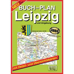 Leipzig und Umgebung 1 : 20 000. Buchstadtplan