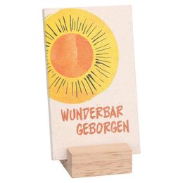 Natursteintafel &raquo;Wunderbar geborgen&laquo;