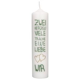 Hochzeitskerze &raquo;Zwei Herzen in Gold&laquo;