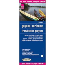 Reise Know-How Landkarte Guyana, Suriname, Franz&ouml;sisch-Guayana (1:850.000)