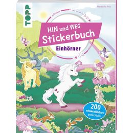 Das Hin-und-weg-Stickerbuch. Einh&ouml;rner
