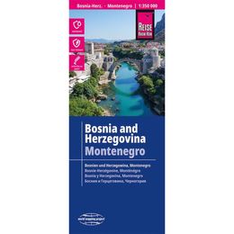 Reise Know-How Landkarte Bosnien-Herzegowina, Montenegro / Bosnia and Herzegovin...