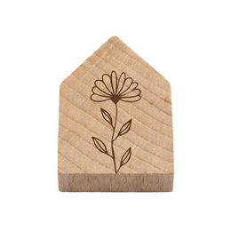 Magnetisches Holzhaus Bl&uuml;te