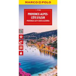 MARCO POLO Reisekarte Provence-Alpes-C&ocirc;te d'Azur 1:275.000