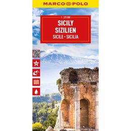 MARCO POLO Reisekarte Italien 14 Sizilien 1:225.000