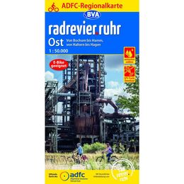 ADFC-Regionalkarte radrevier.ruhr Ost, 1:50.000, mit Tagestourenvorschl&auml;gen, rei...
