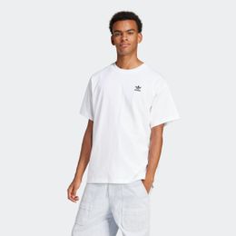 T-Shirt adidas originals "ESS OS TEE", Herren, Gr. M, wei&szlig;, Obermaterial: 100% Baumwolle, Shirts T-Shirt, lockere Silhouette, mit geripptem Rundhalsausschnitt, aus Baumwolle, Topseller
