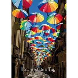 Gl&uuml;ckwunschkarte zum Geburtstag - Heute ist dein Tag (6 St&uuml;ck)