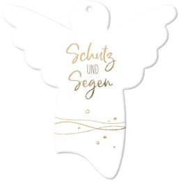 Engel-Anh&auml;nger aus Porzellan - Schutz und Segen (1 St&uuml;ck)
