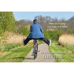 Geburtstagskarte - Die besten W&uuml;nsche zum Geburtstag (6 St&uuml;ck)