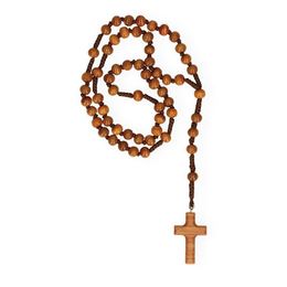 Rosenkranz mit braunen Holzperlen (1 St&uuml;ck)