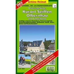 Wander- Ski- und Radwanderkarte Osterzgebirge, Kurort Seiffen, Olbernhau und Umg...