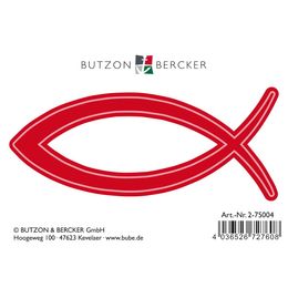 Autoaufkleber Fisch - rot (10 St&uuml;ck)