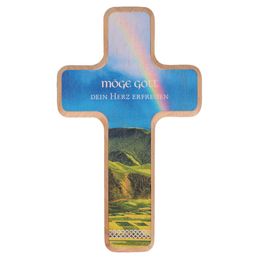 Holzkreuz - M&ouml;ge Gott dein Herz erfreuen (1 St&uuml;ck)