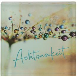 Glasquader zum Aufh&auml;ngen - Achtsamkeit (1 St&uuml;ck)