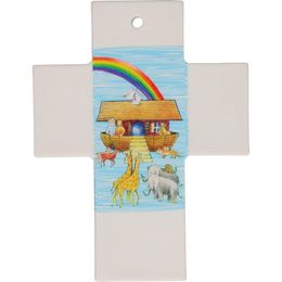 Porzellankreuz - Arche Noah (1 St&uuml;ck)