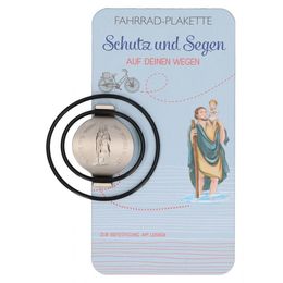 Christophorus-Fahrrad-Plakette f&uuml;r Lenker - Schutz und Segen auf deinen Wegen (1...