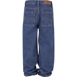 Urban Classics Jungen Bequeme Jeans "Urban Classics Herren Boys 90's Jeans"midindigo washed, Gr. 134, unifarben, 100% Baumwolle, Jeans