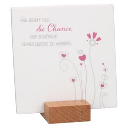 Porzellantafel zum Aufstellen - Die Chance (1 St&uuml;ck)