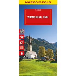 MARCO POLO Reisekarte &Ouml;sterreich 03 Vorarlberg, Tirol 1:200.000