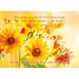 Postkarte - Herzliche Segensw&uuml;nsche zum Geburtstag (10 St&uuml;ck)