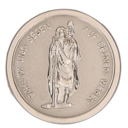 Christophorus-Plakette aus Metall - Schutz und Segen auf deinen Wegen (1 St&uuml;ck)