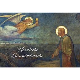 Gl&uuml;ckwunschkarte zum Priesterjubil&auml;um - Herzliche Segensw&uuml;nsche (3 St&uuml;ck)